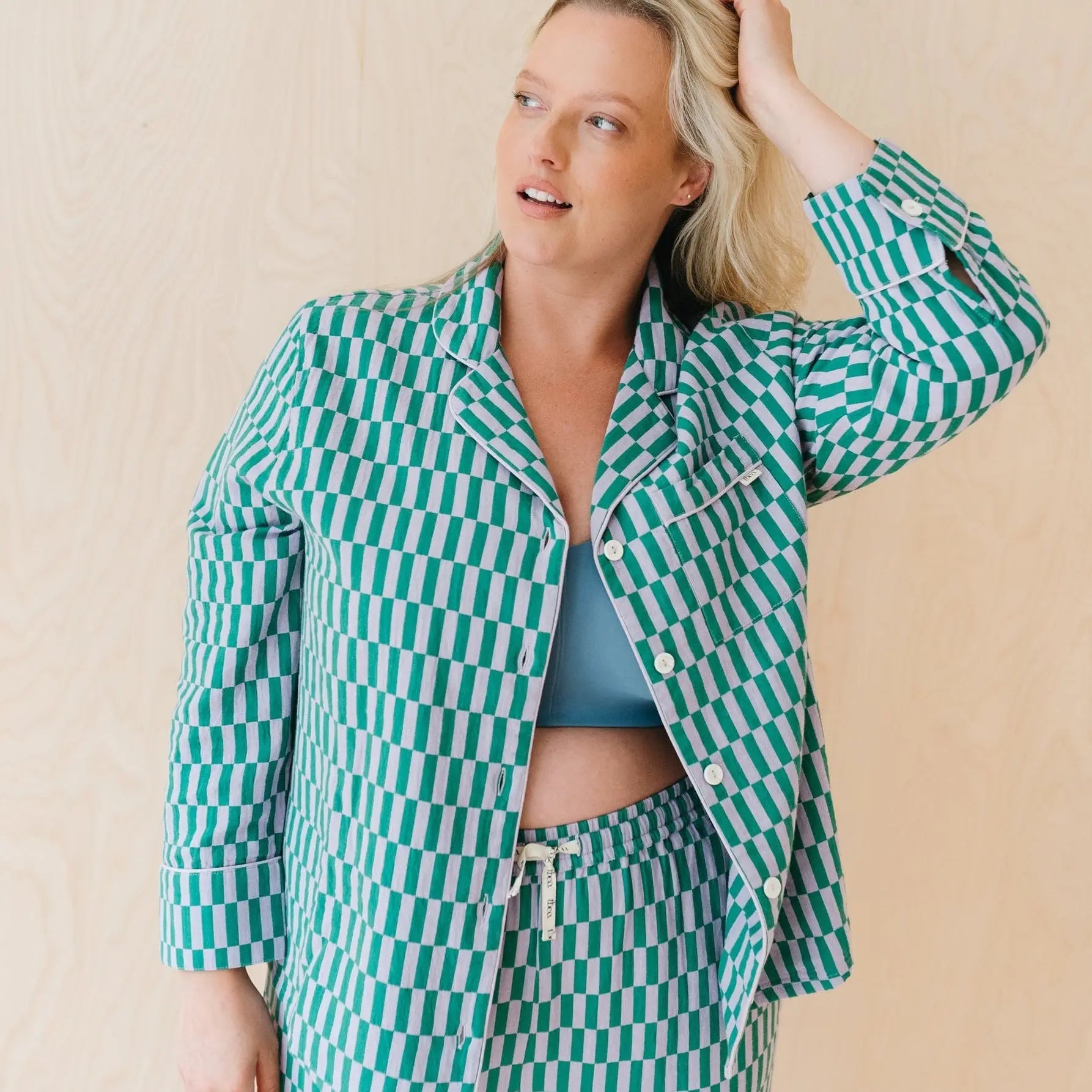 Women’s Check & Gingham Pyjamas & Nightwear | PJ Sets & Robes | Myza