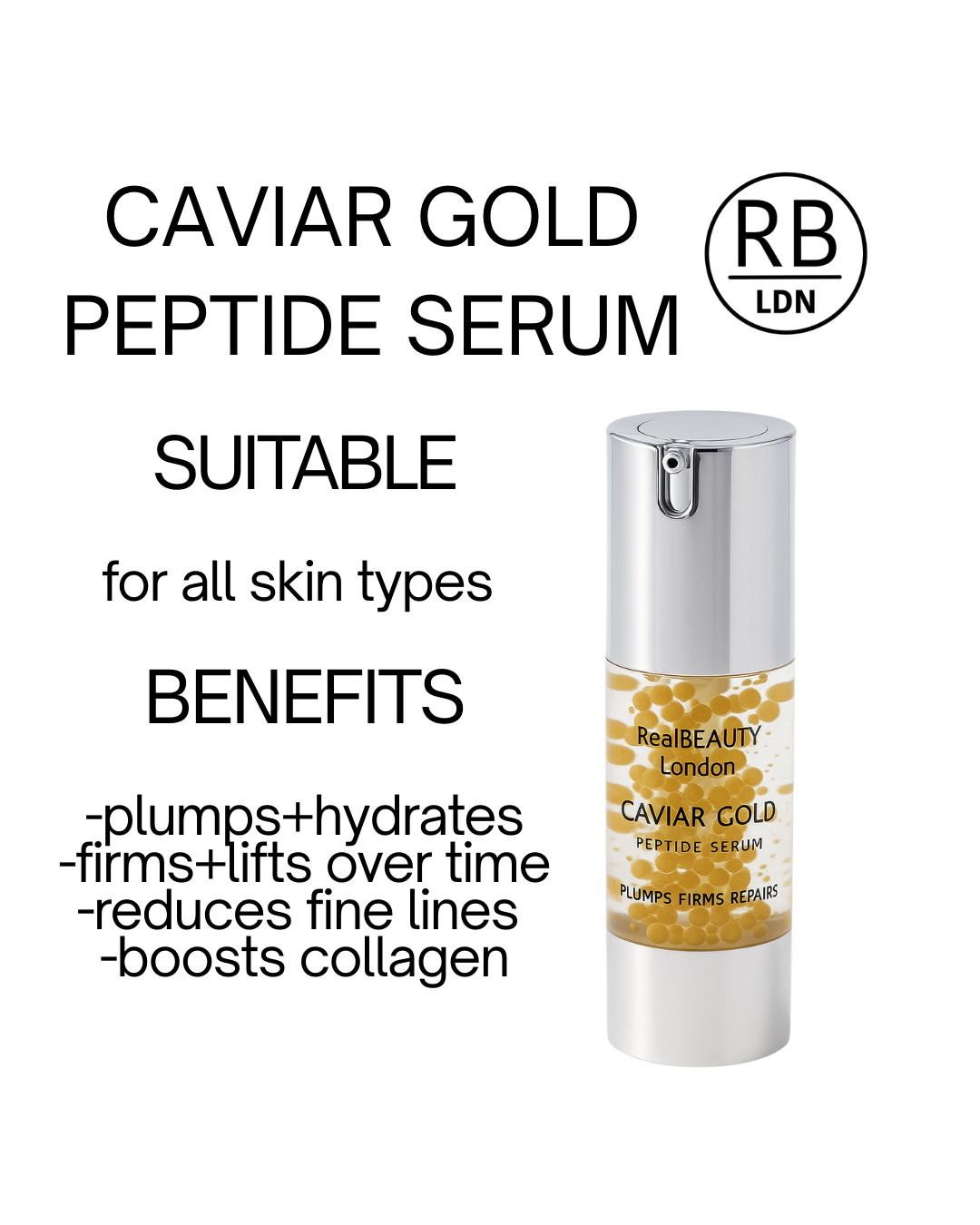 Caviar Gold Peptide Face Serum – Myza