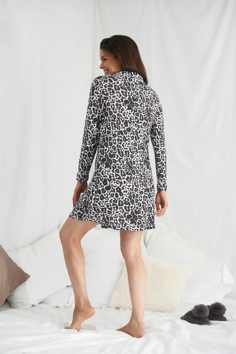 Bamboo Nightshirt in Luxe Leopard – Myza