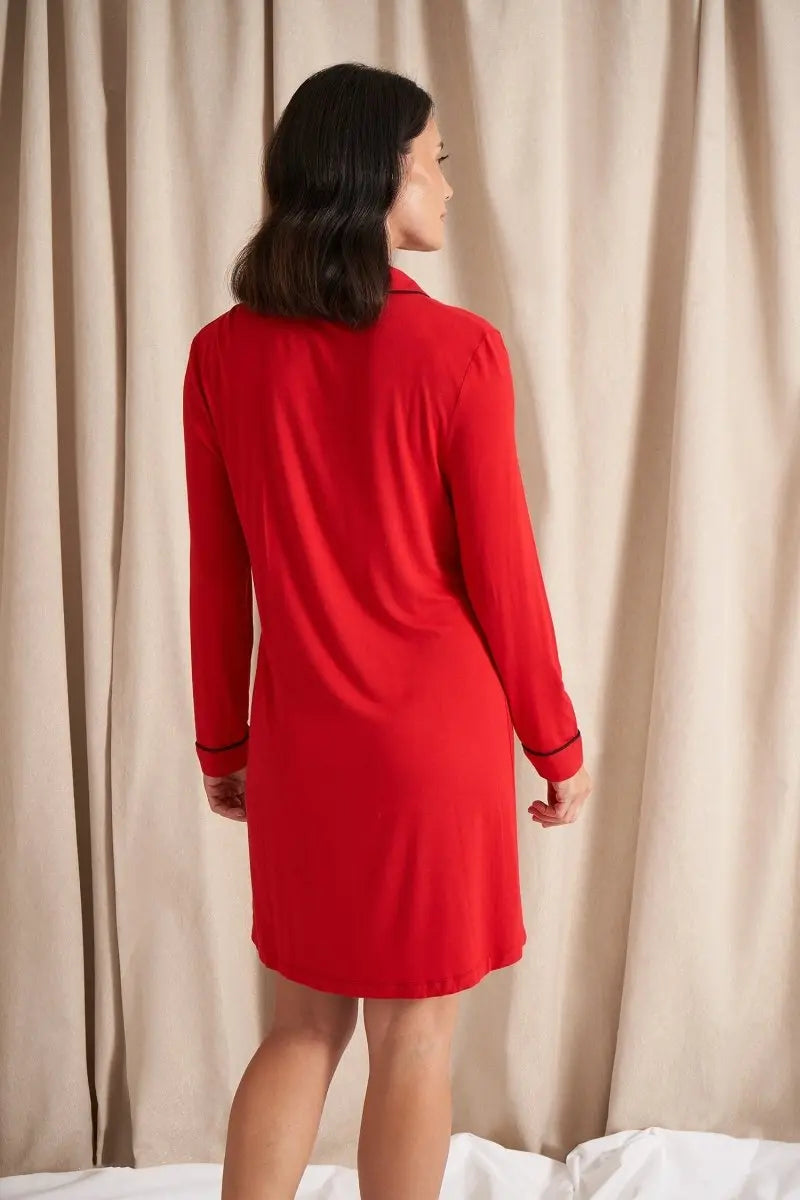 Bamboo Nightshirt in Red – Myza
