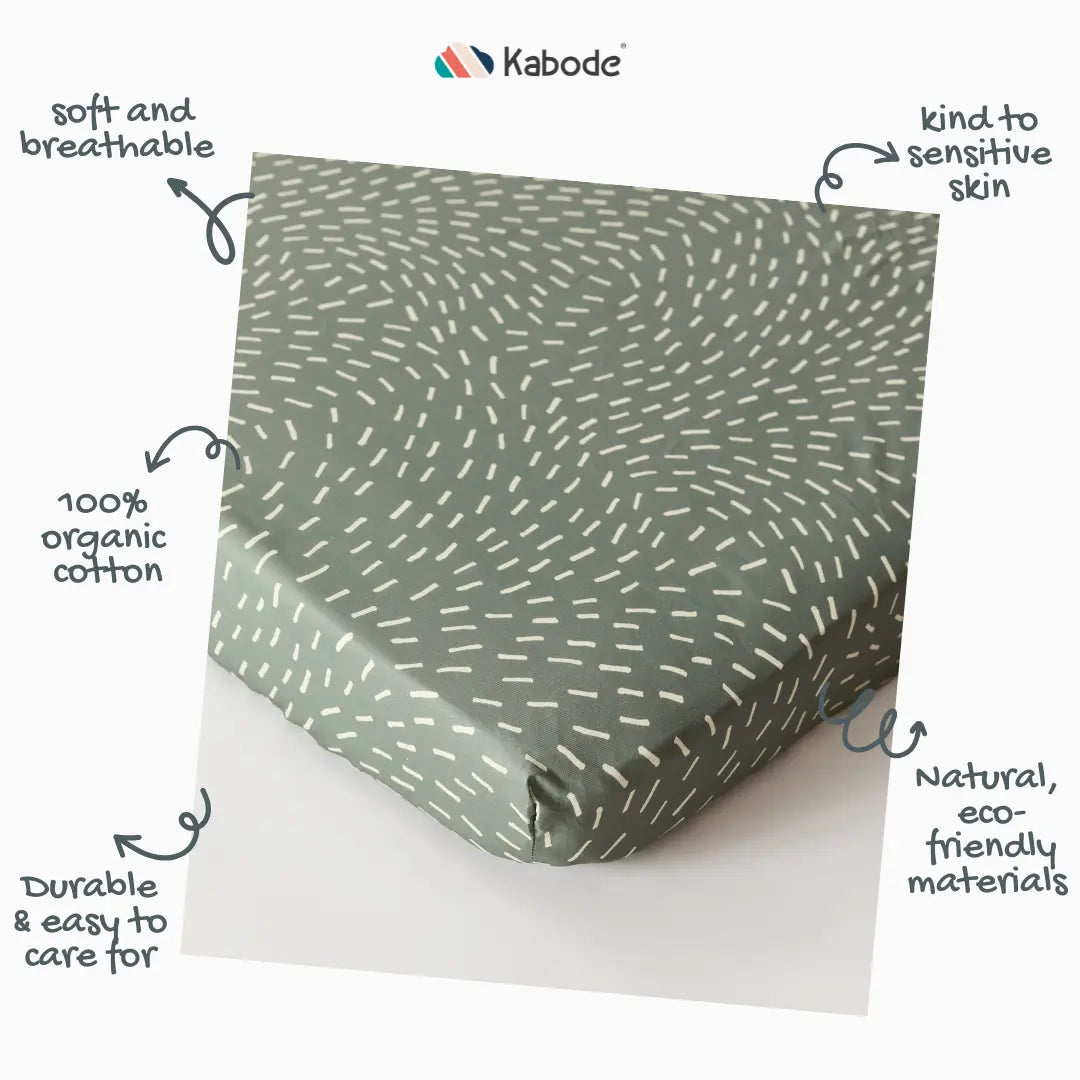 Dashes Organic Cotton Fitted Sheet – Myza