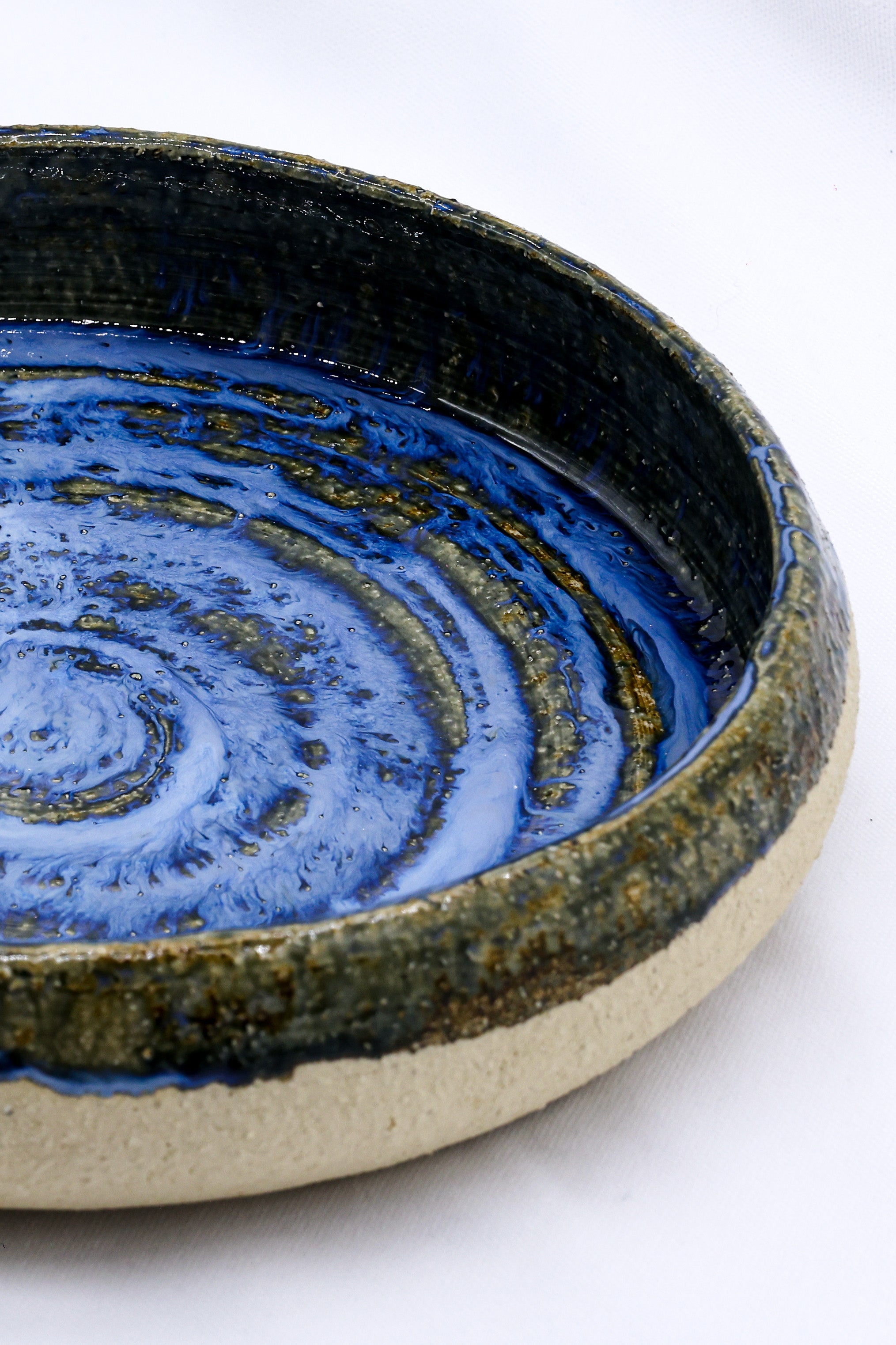 10 inch Aegean Whirlpool Handmade Milled Stoneware Large Ceramic Plate ...