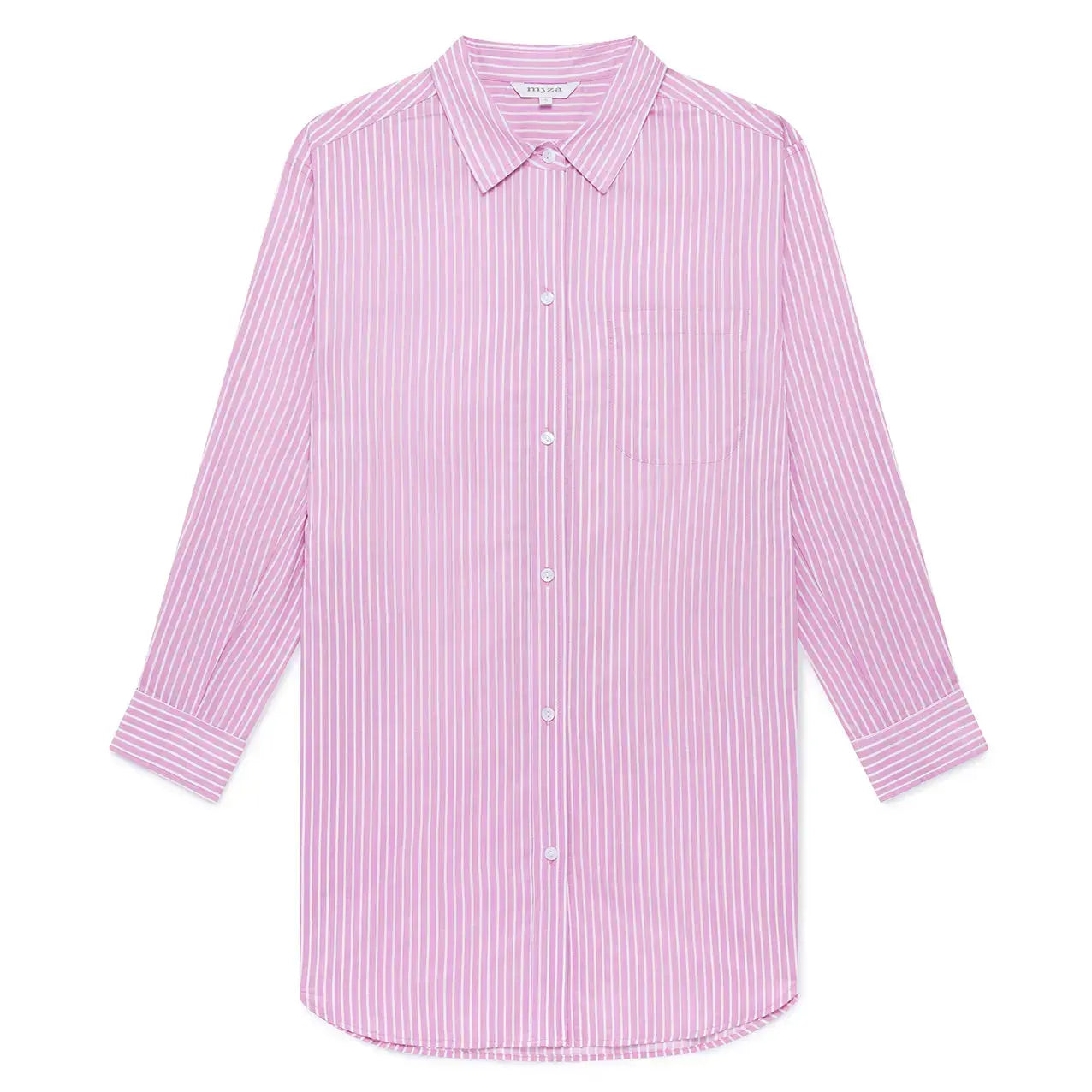 Mauve Stripe Women's Organic Cotton Nightshirt – Myza
