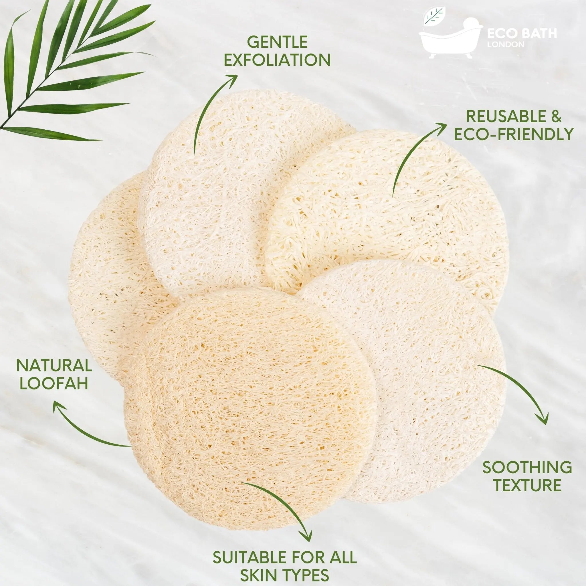 Natural Loofah Face Exfoliating Scrubber Pads - 6 Count (1 Pack) – Myza