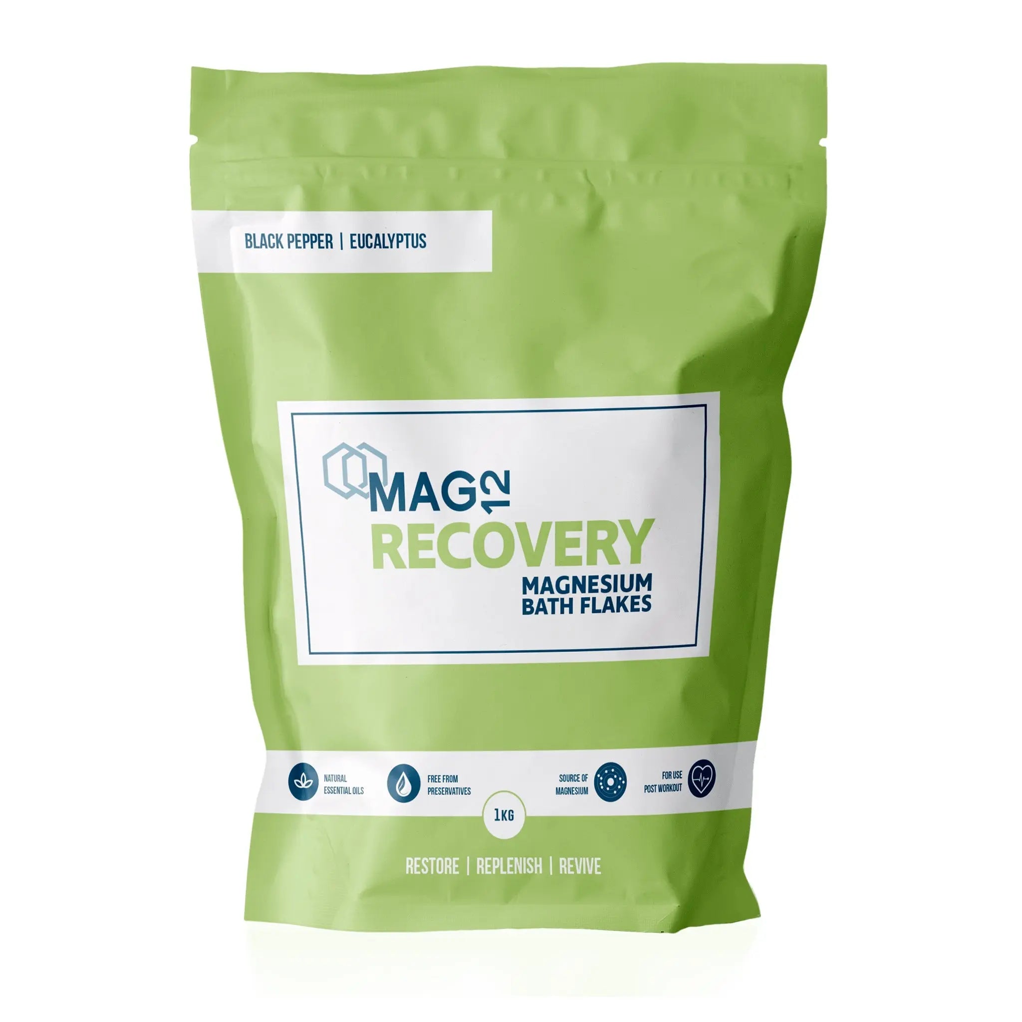 Recovery Magnesium Bath Flakes With Black Pepper & Eucalyptus 1kg – Myza