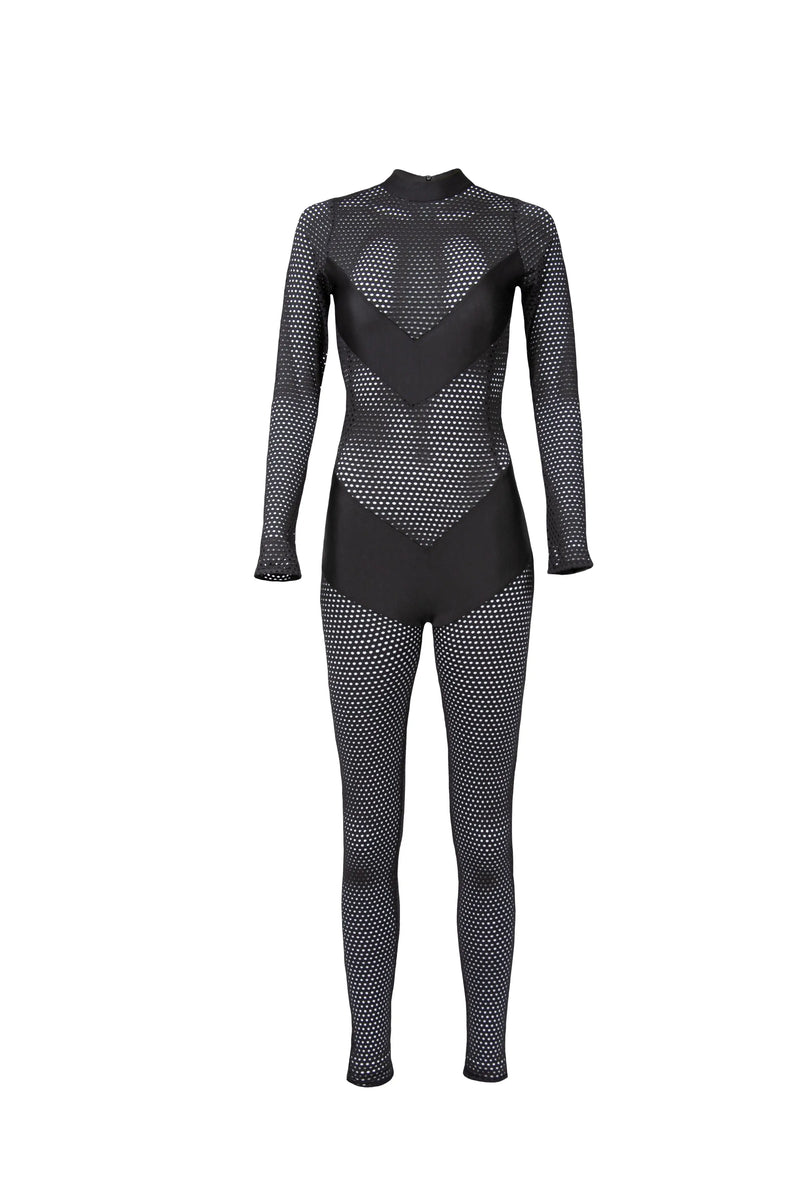 STRECH NET JUMPSUIT - BANDS DECORATIVE – Myza