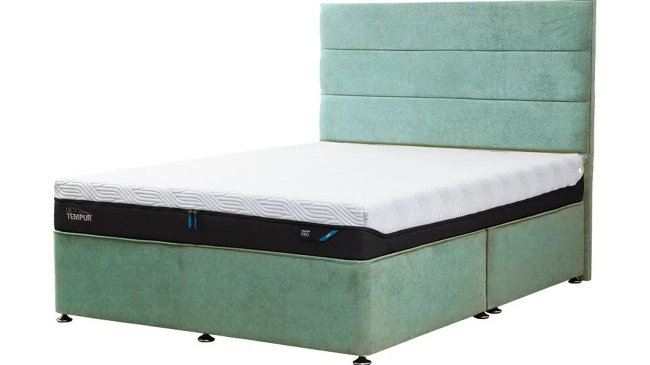 Venice Jade Tempur Buckingham Divan No Drawers – Myza
