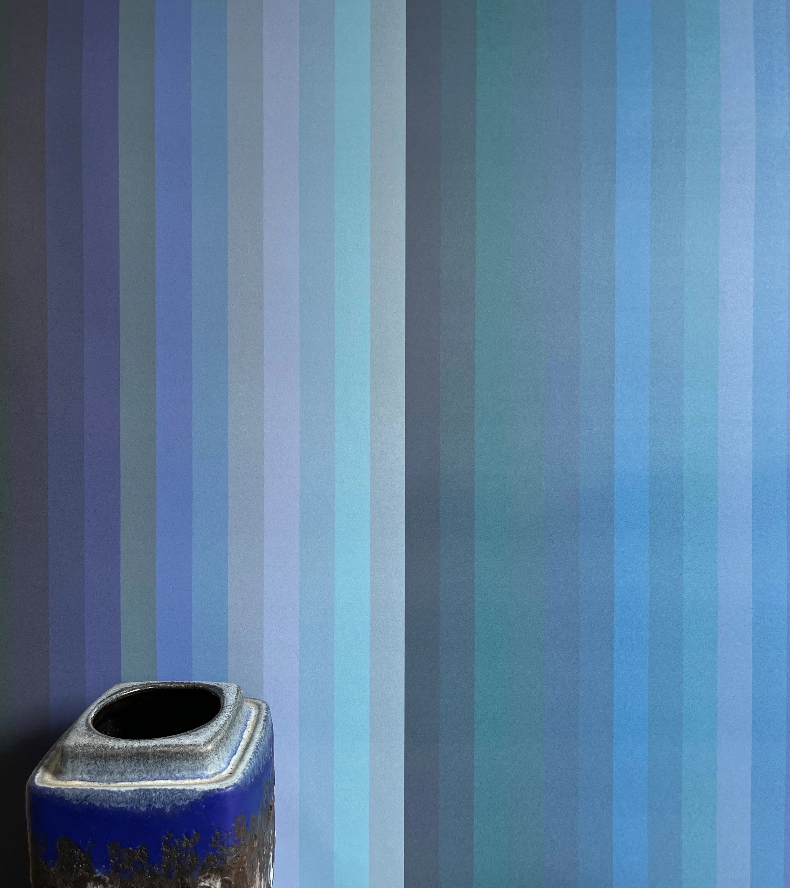 Tonal Stripe Wallpaper - Indigo – Myza