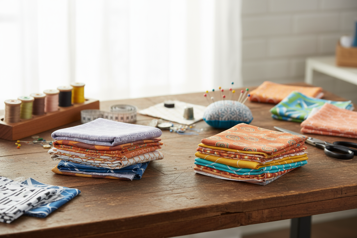 Shadowbright Fabric Scrap Bags – 450g Retro Cotton Drill Offcuts – Myza