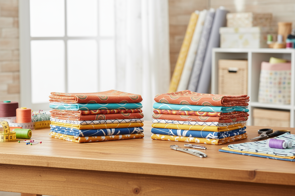 Shadowbright Fabric Scrap Bags – 450g Retro Cotton Drill Offcuts – Myza