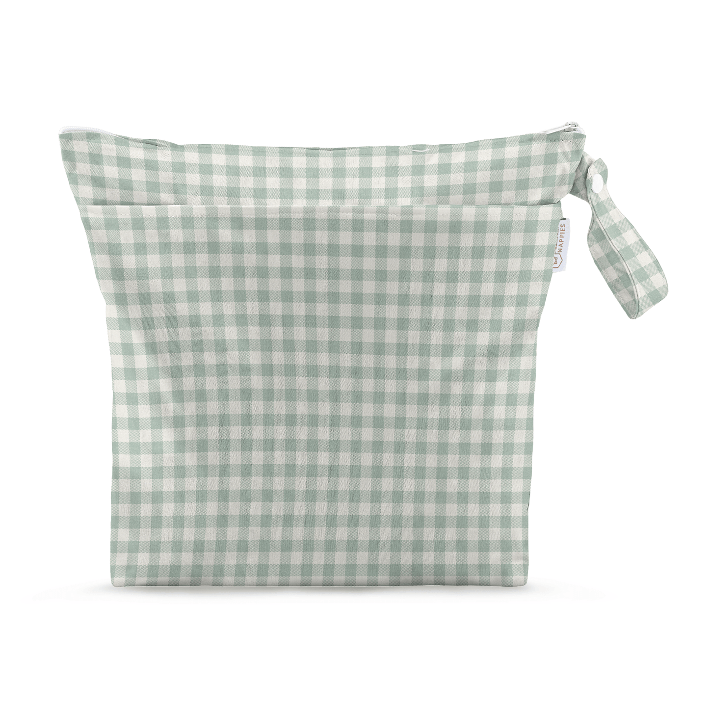 Grab & Go Nappy Wet Bags With Handle - Sage Gingham – Myza
