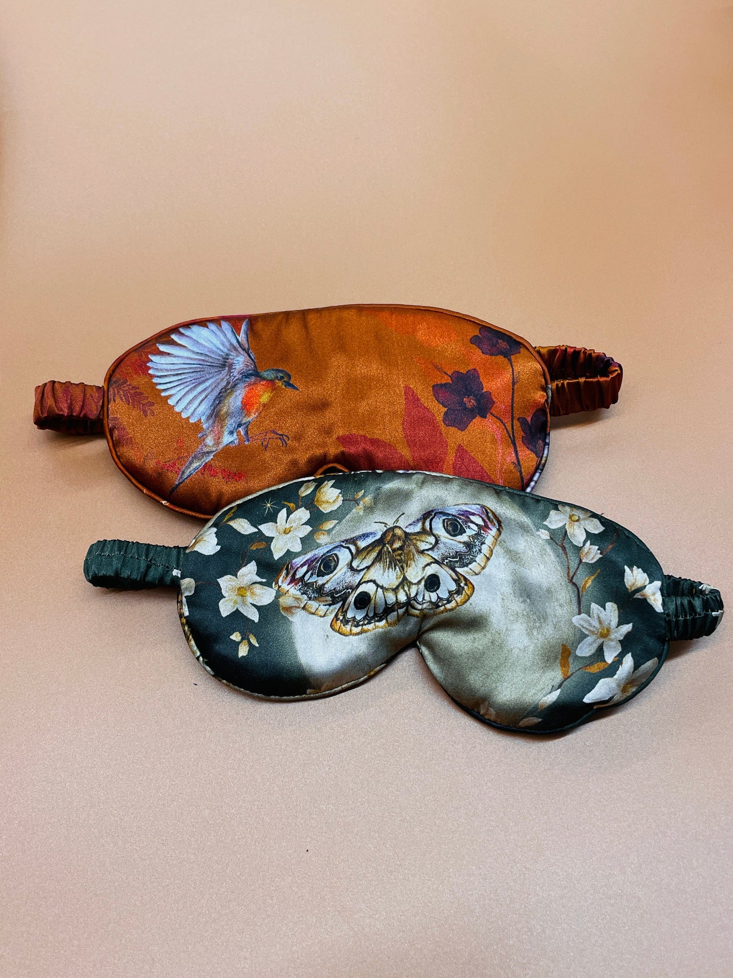 Copper silk eye masks for sleep or meditation in beautiful 'Ember' pri ...